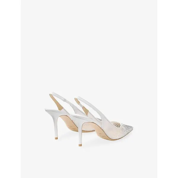 JIMMY CHOO Love Slingback 85 Mesh Pumps