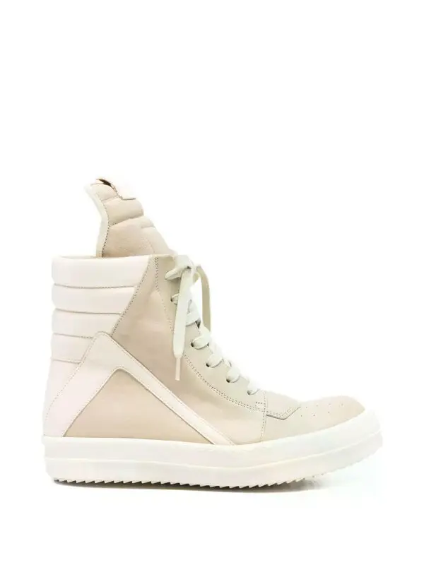 Rick Owens High Top Geobasket Sneakers - Neutrals