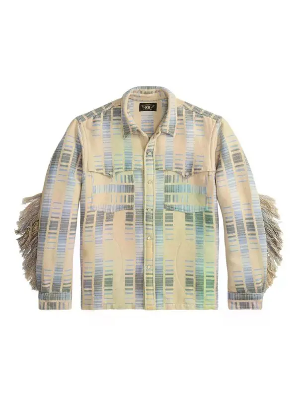 Ralph Lauren Fringed Striped Overshirt - Neutrals