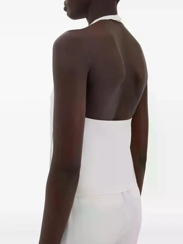 Loulou De Saison Sami Halterneck Vest - White