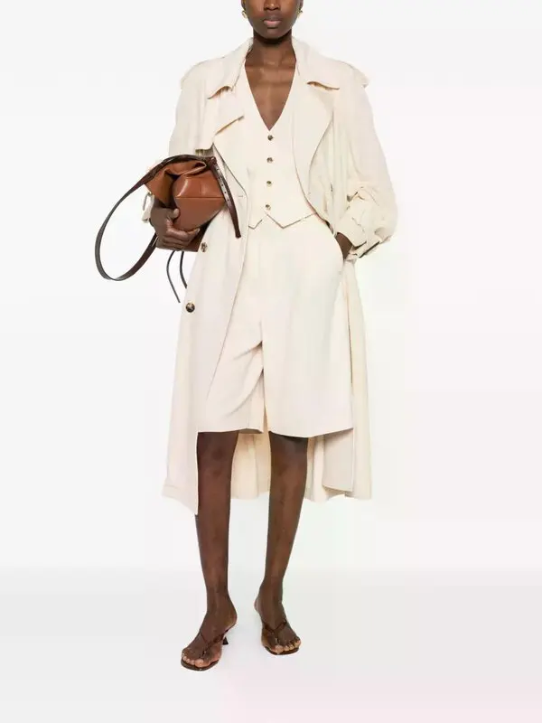 Wardrobe.NYC Buttoned Belted Trench Coat