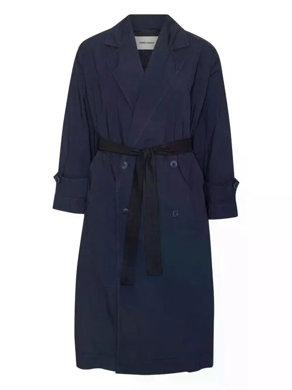 Henrik Vibskov Double-breasted Belted Coat - Blue