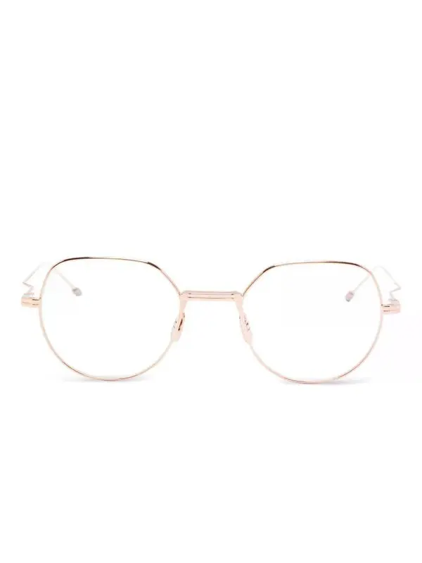 Thom Browne Geometric-frame Glasses - Gold