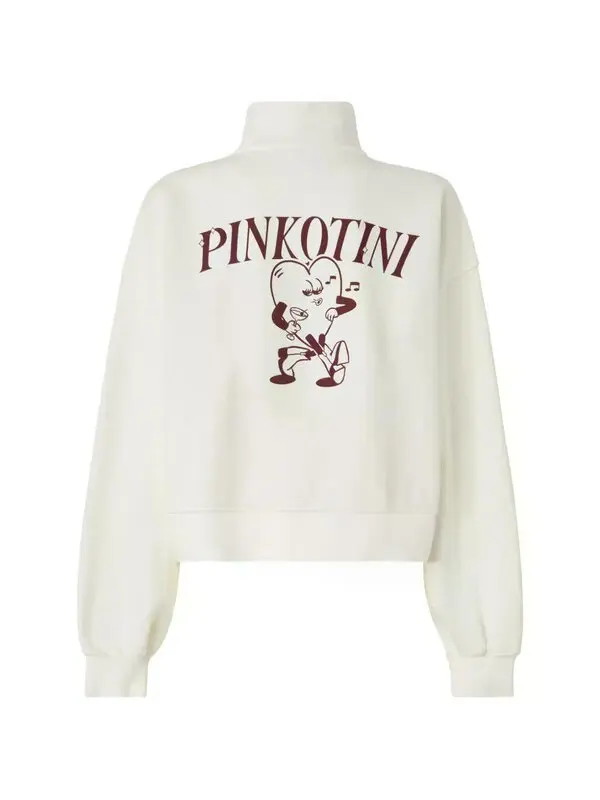 Pinko Quarter-zip Printed Sweatshirt