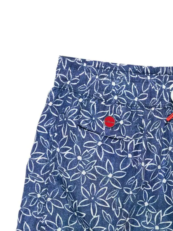 Kiton Floral-print Swim Shorts