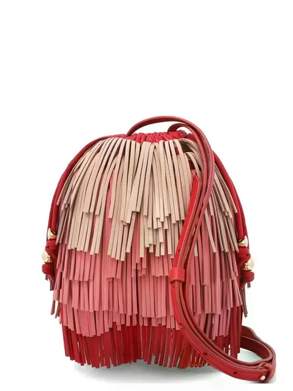 Zimmermann Fringe Cross Body Bag - Red