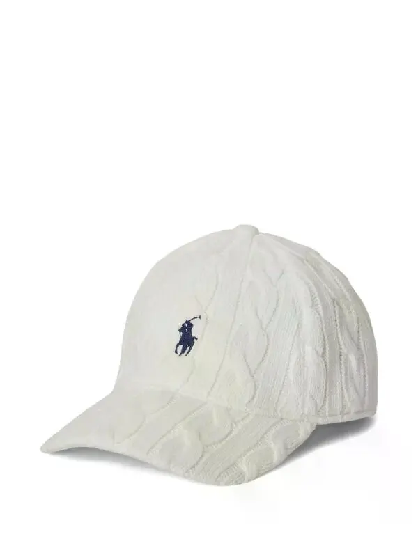 Polo Ralph Lauren Cable-knit Baseball Cap - White