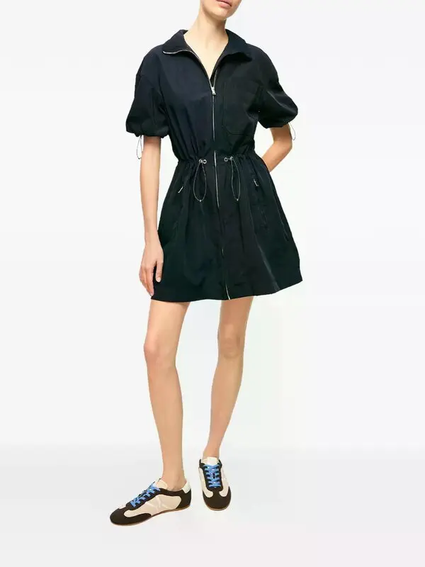 Veronica Beard Drawstring Zip Mini Dress