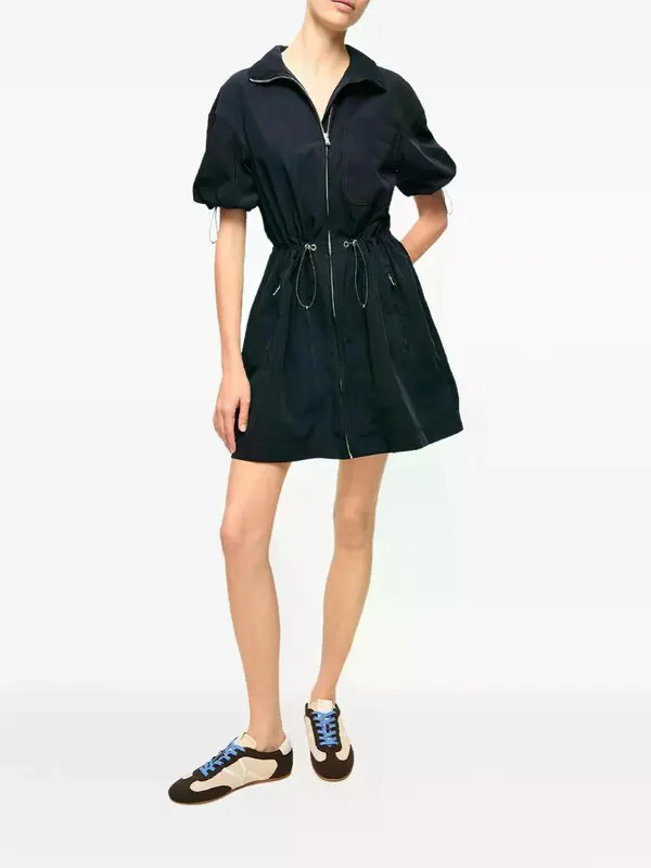 Veronica Beard Drawstring Zip Mini Dress