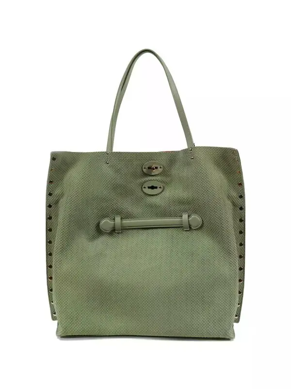 ZANELLATO A' Spasso® Studded-embellishment Tote Bag - Green