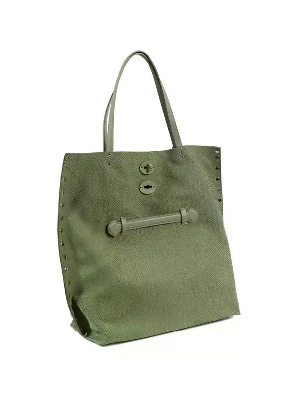ZANELLATO A' Spasso® Tote Bag With Studded Embellishments - Green
