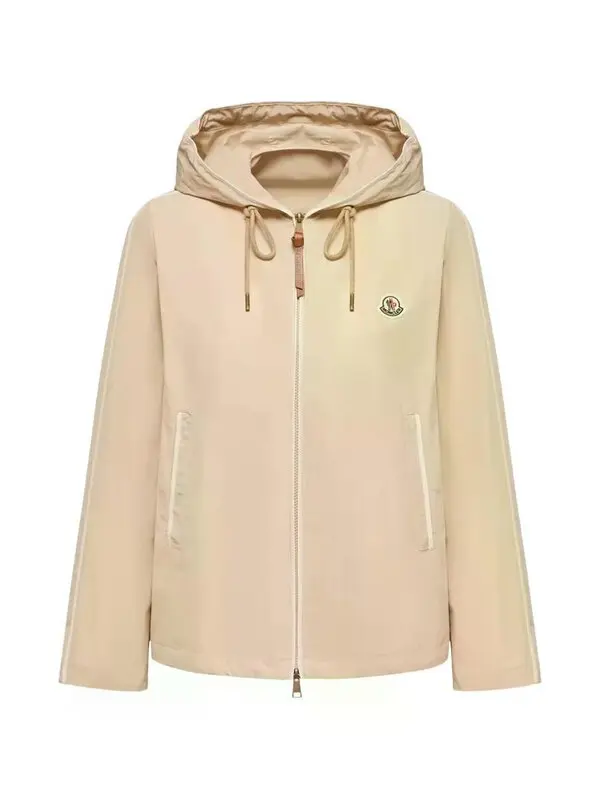 Moncler Hooded Zip-fastening Jacket - Neutrals