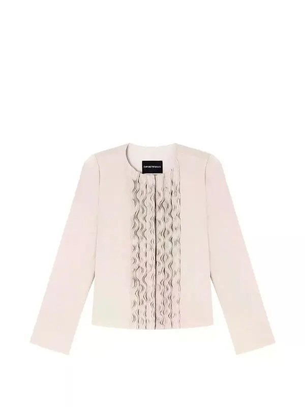Emporio Armani Ruffled Jacket - Neutrals