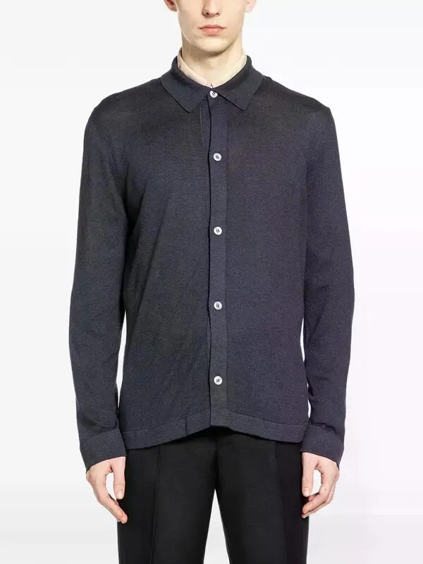 LARDINI Buttoned Knit Shirt