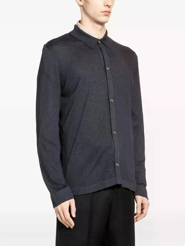 LARDINI Buttoned Knit Shirt