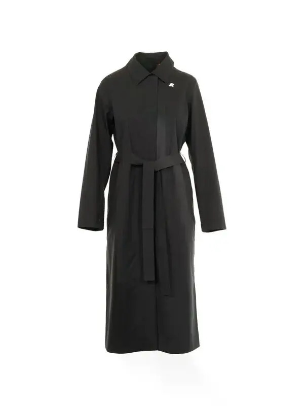 K-WAY Barbra Belted Coat - Black