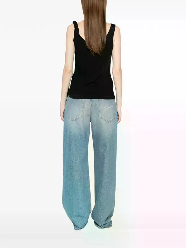 Blumarine Draped Sleeveless Top With Tie Detail - Black