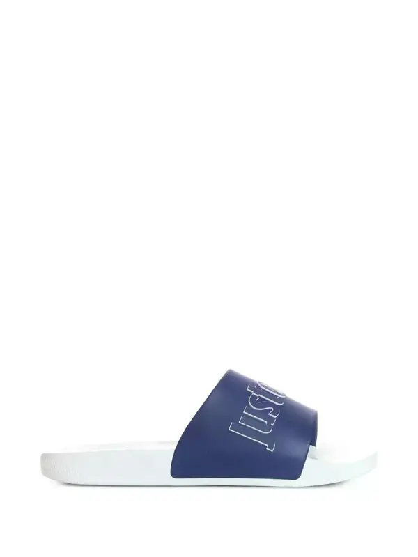 Just Cavalli Logo-print Slides - White