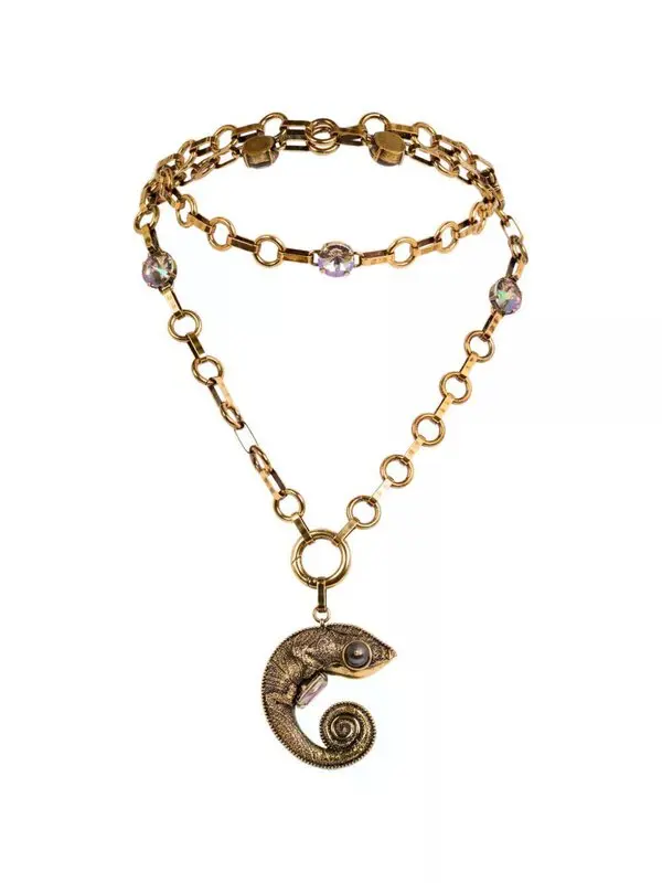 Etro Arnica Chameleon Crystal Necklace - Gold