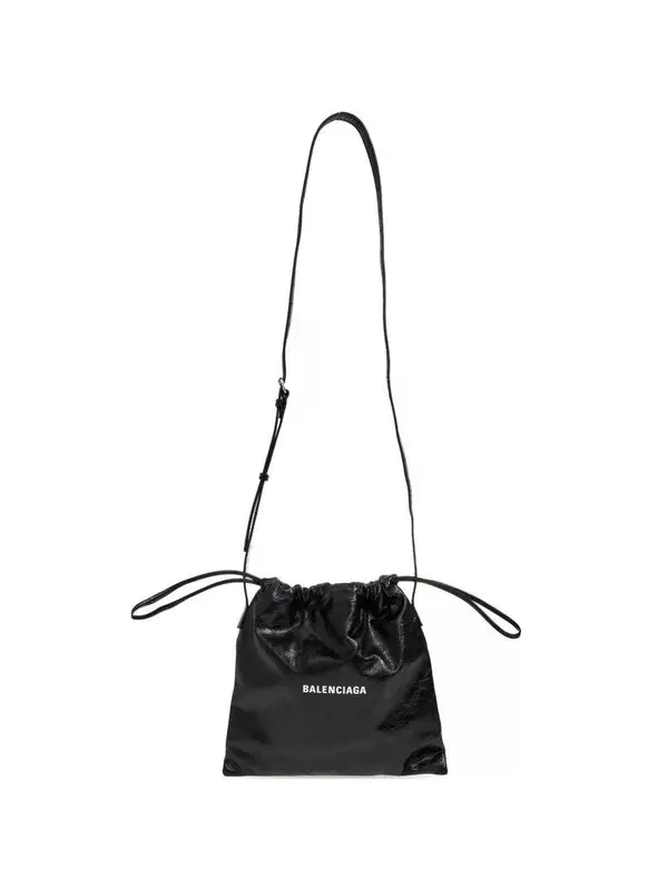 Balenciaga Shopper Dust Logo-detail Shoulder Bag - Black