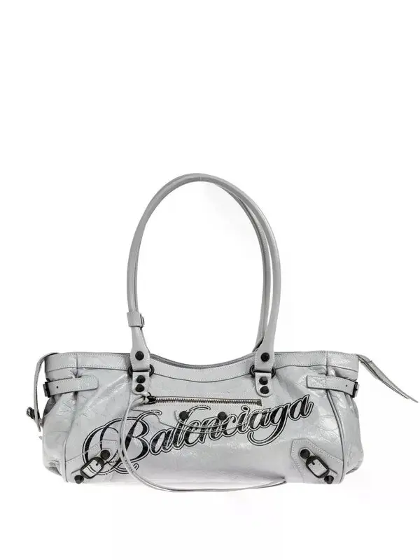 Balenciaga Le City Logo-detail Tote Bag - Grey