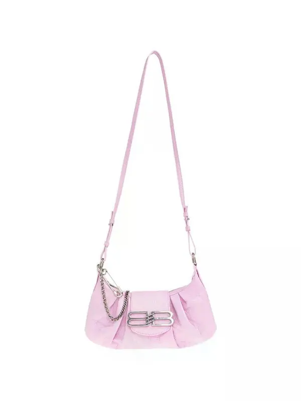 Balenciaga Pamela Ruched Leather Tote Bag - Pink