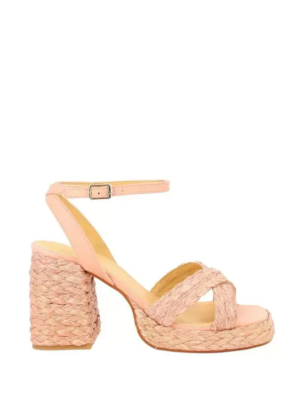 CastaÑer Valeriette/258 Woven Platform Sandals - Pink