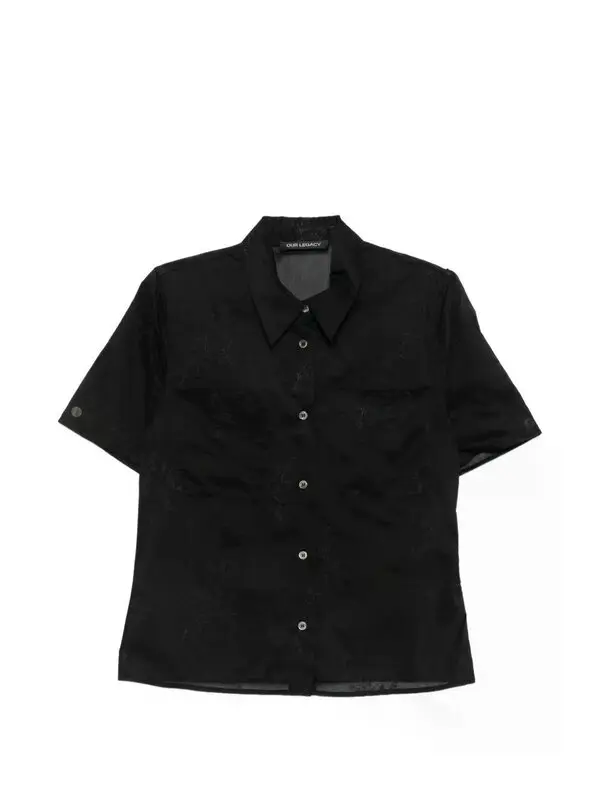 Our Legacy X-ray Floral Pocket Shirt - Black