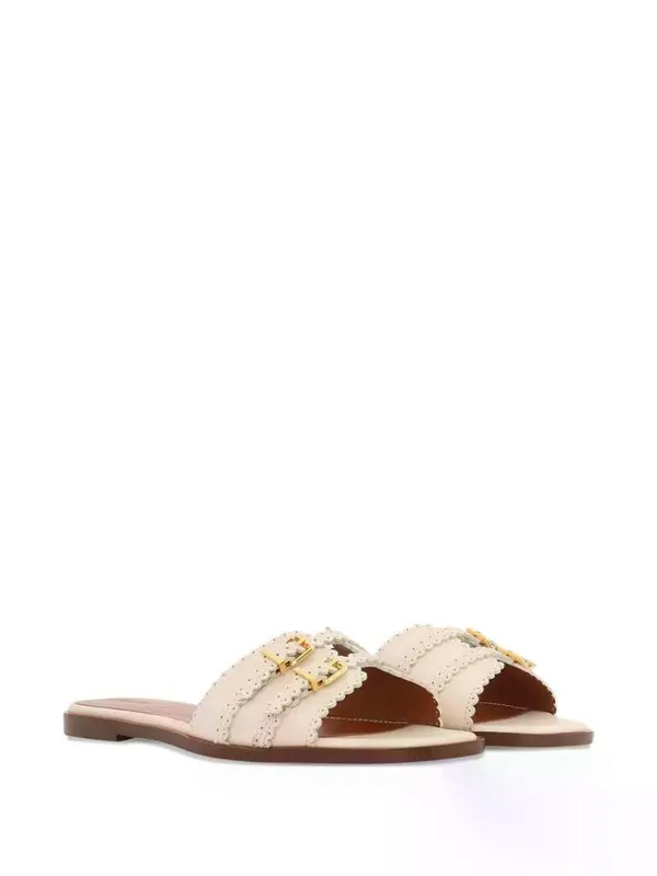Zimmermann Goldie Buckle-fastening Leather Sandals - Neutrals