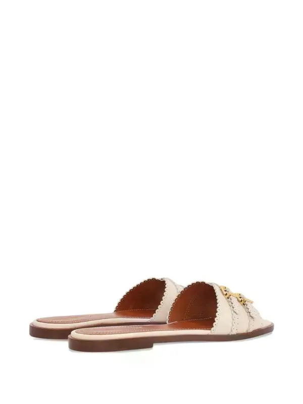 Zimmermann Goldie Buckle-fastening Leather Sandals - Neutrals