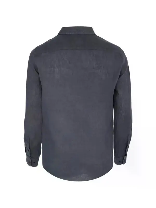 120% Lino Long-sleeve Contemporary Fit Shirt - Grey