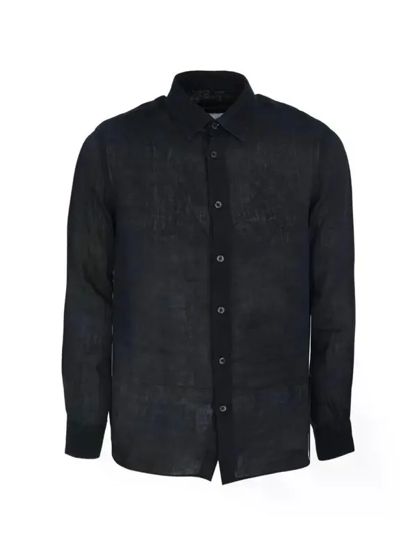 120% Lino Contemporary Fit Shirt - Blue