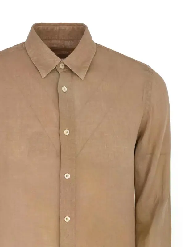 120% Lino Buttoned Long-sleeve Shirt