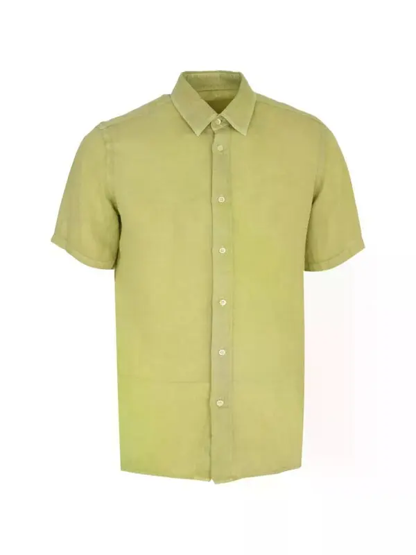 120% Lino Contemporary Fit Shirt - Green