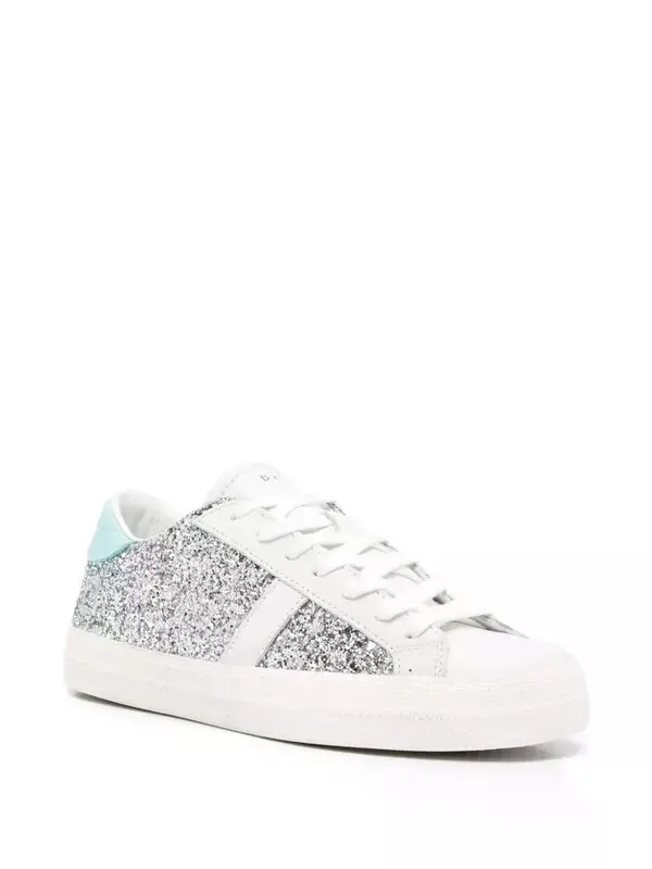 D.a.t.e. Hill Low Glitter Sneakers - Silver