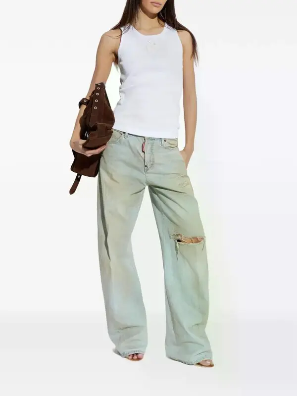 Dolce & Gabbana Bow-detail Logo-patch Tank Top