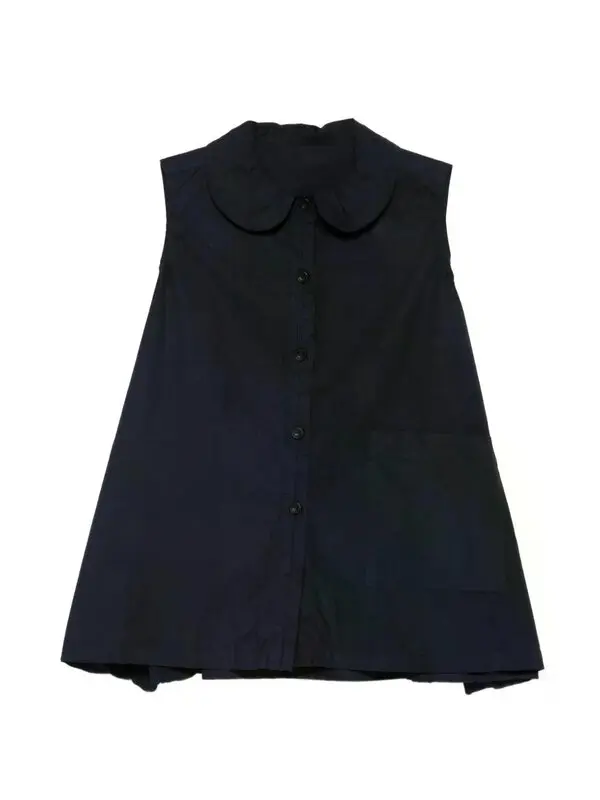 RICORRROBE Buttoned Peter Pan-collar Blouse - Blue