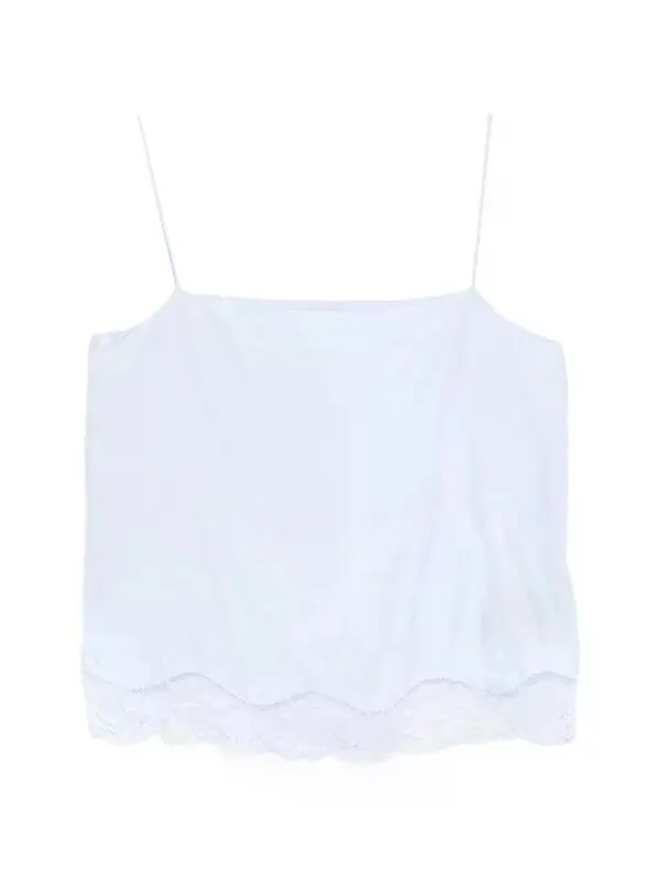 Dorothee Schumacher Playful Volumes Lace-trim Top - Blue