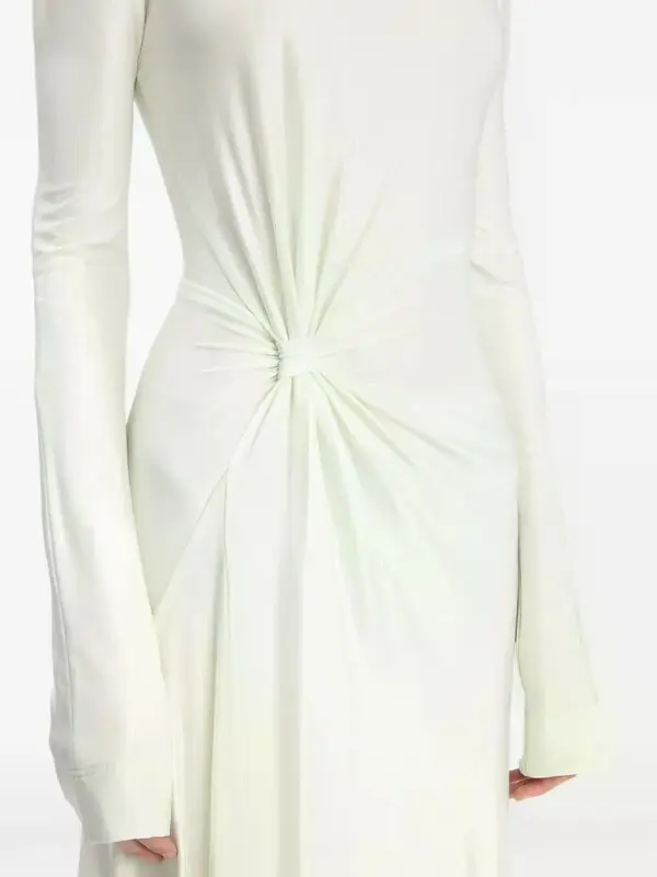 Victoria Beckham Twist Waist Gown Dress - Green