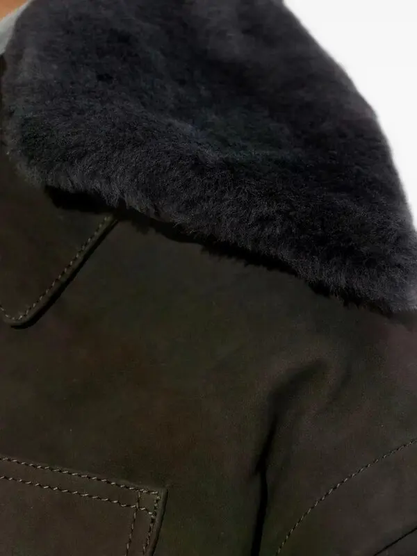Victoria Beckham Fur-collar Pocket Jacket - Brown