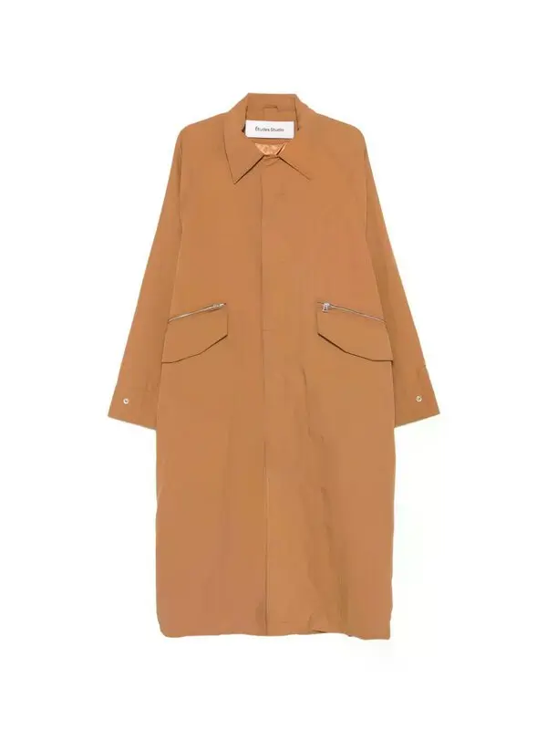 Études Studio Zip Pocket Overcoat - Brown