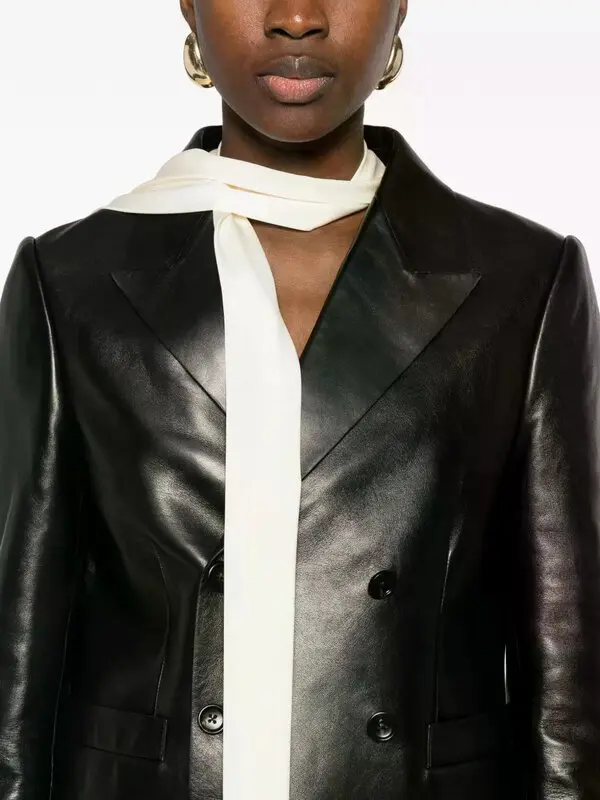TOM FORD Double-breasted Leather Jacket