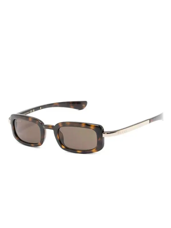 Gucci Rectangle-frame Sunglasses - Brown