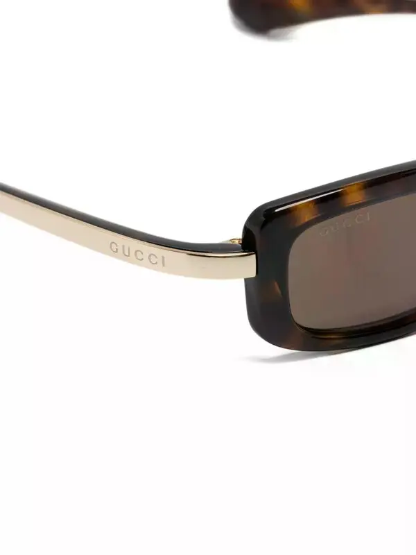 Gucci Rectangle-frame Sunglasses - Brown