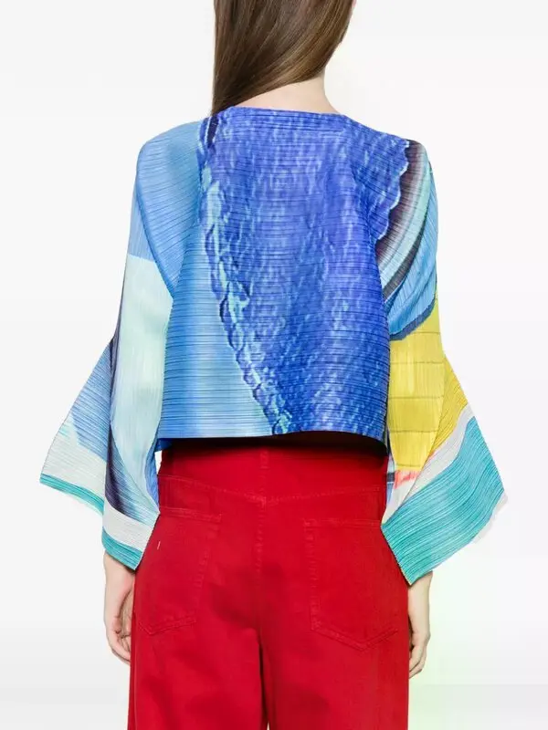 Issey Miyake Pleated Buttoned Blouse