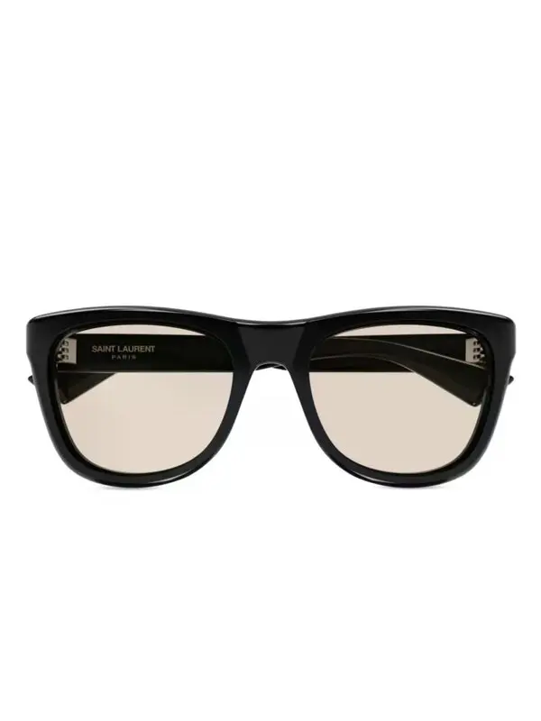 Saint Laurent Logo-print Sunglasses - Black