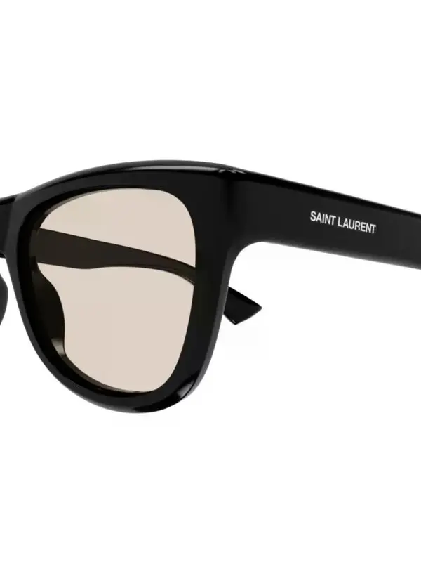 Saint Laurent Logo-print Sunglasses - Black