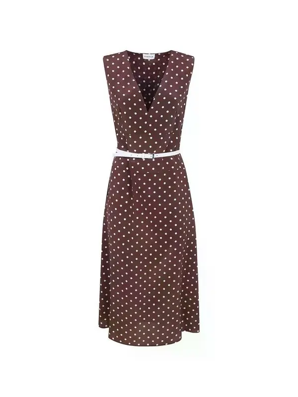 P.a.r.o.s.h Polka-dot Day Dress - Brown