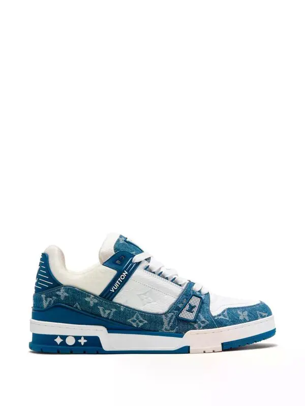 LOUIS VUITTON Trainer Monogram Denim Sneakers - White