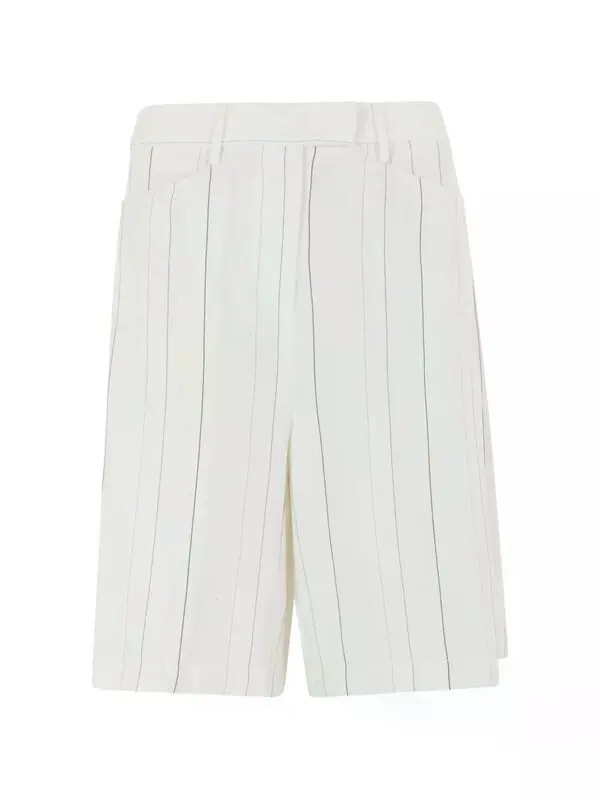 SEMICOUTURE Paloma Striped Shorts - White